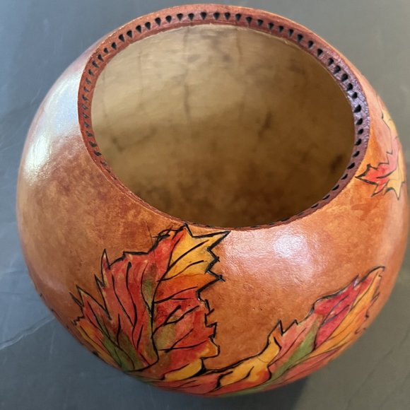 Handmade | Accents | Unique Fall Leaves Handcarvedhandpainted Unique ...